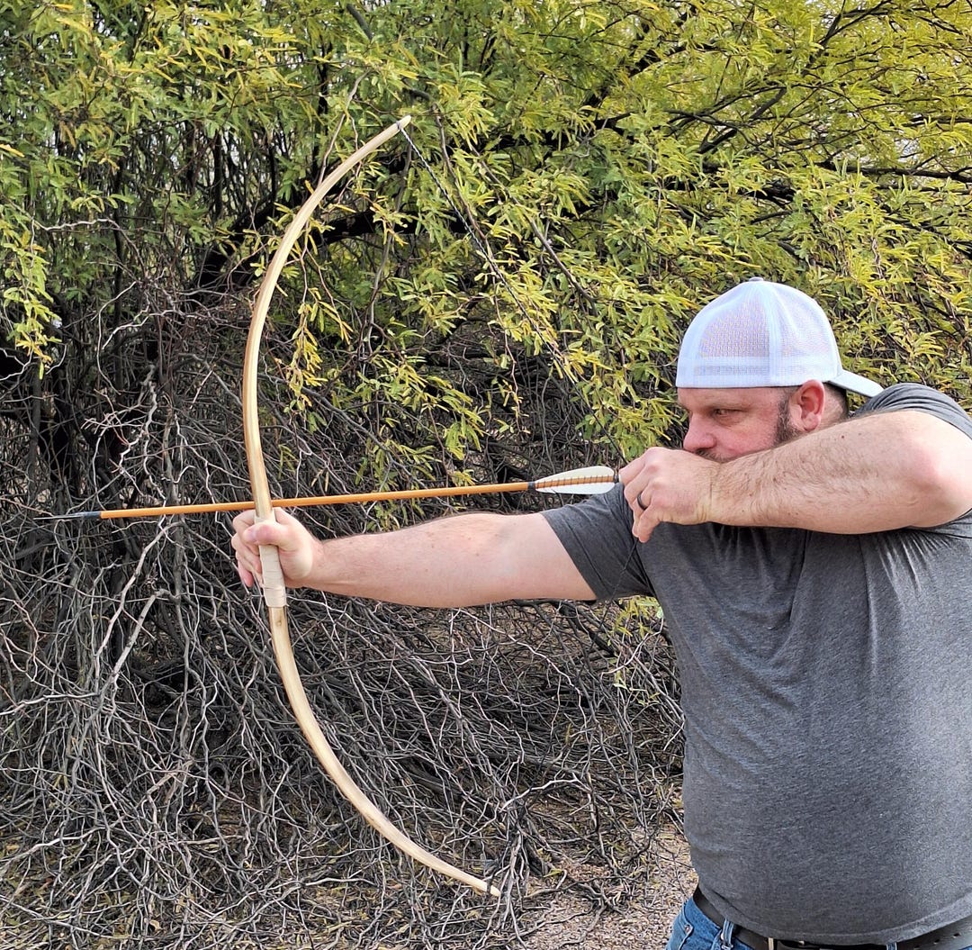 Sinew Backed White Oak Bow 50#@18" - Etsy