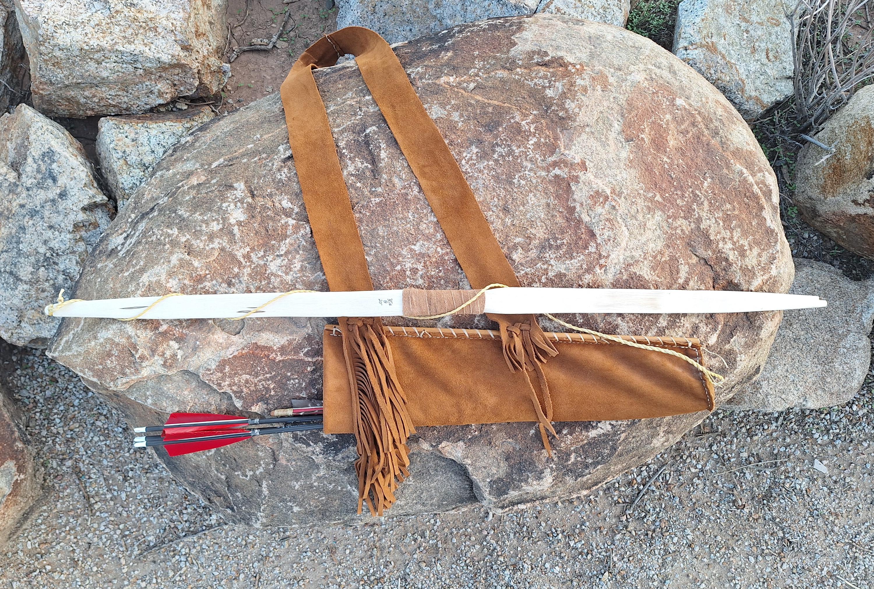 Sinew Backed White Oak Bow 35#@20" - Etsy
