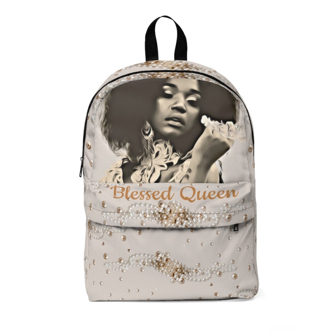 Unisex Classic Backpack Blessed Queen Black Lady School Backpackblack ...