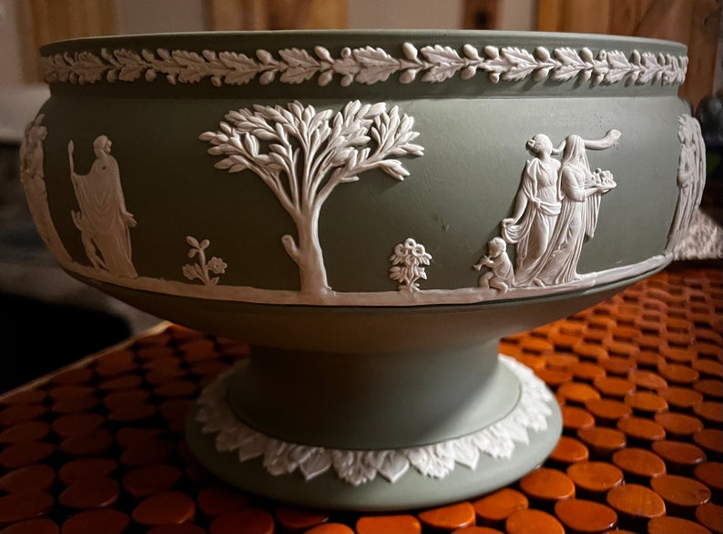 Wedge Wood Jasperware Sage Green Compost Bowl - Etsy