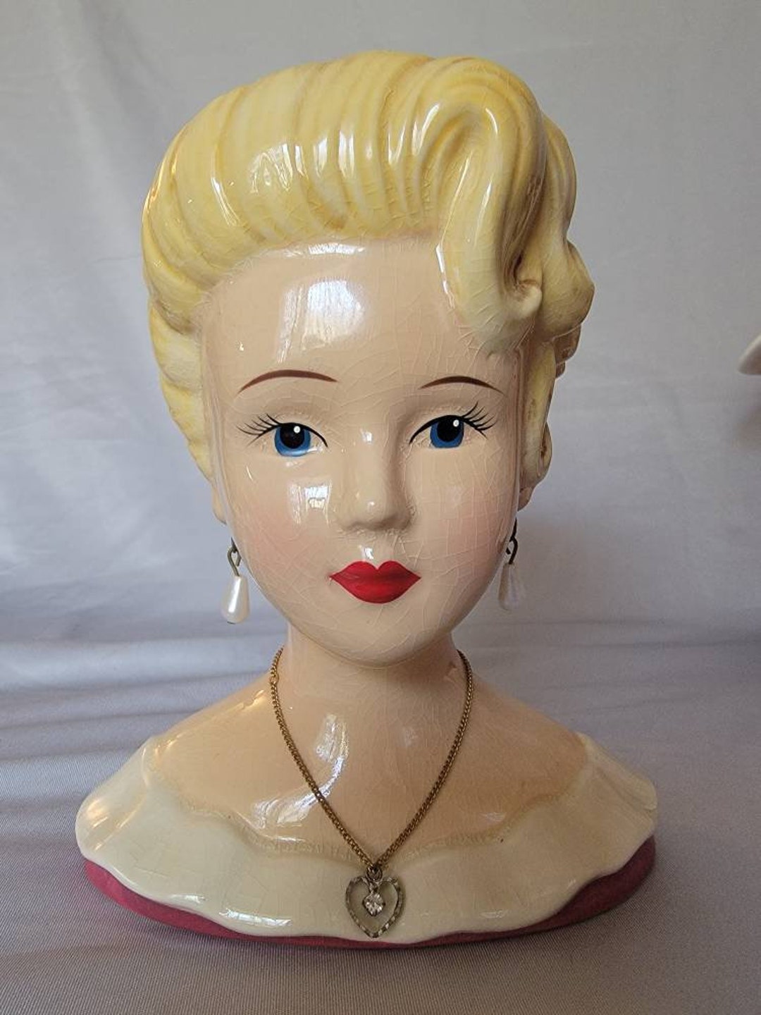 Rare Lady Head Vase 2004 - Etsy