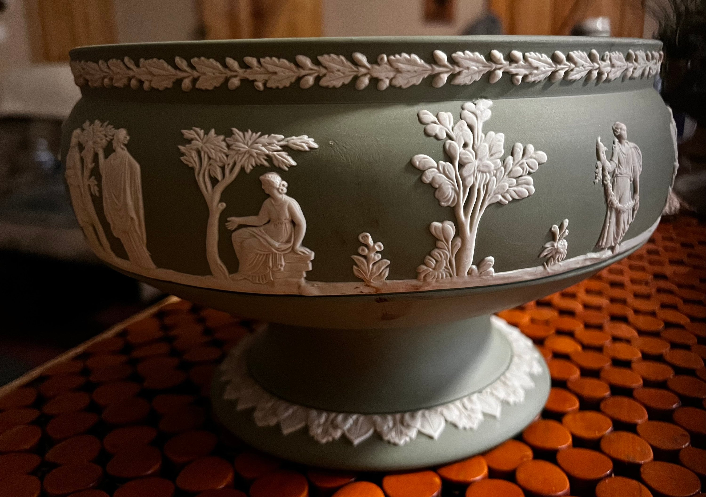 Wedge Wood Jasperware Sage Green Compost Bowl - Etsy