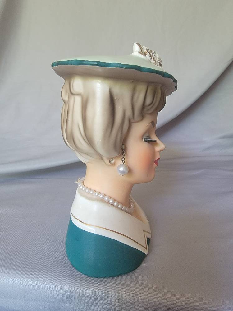 Rare Vintage Lady Head Vase - Etsy