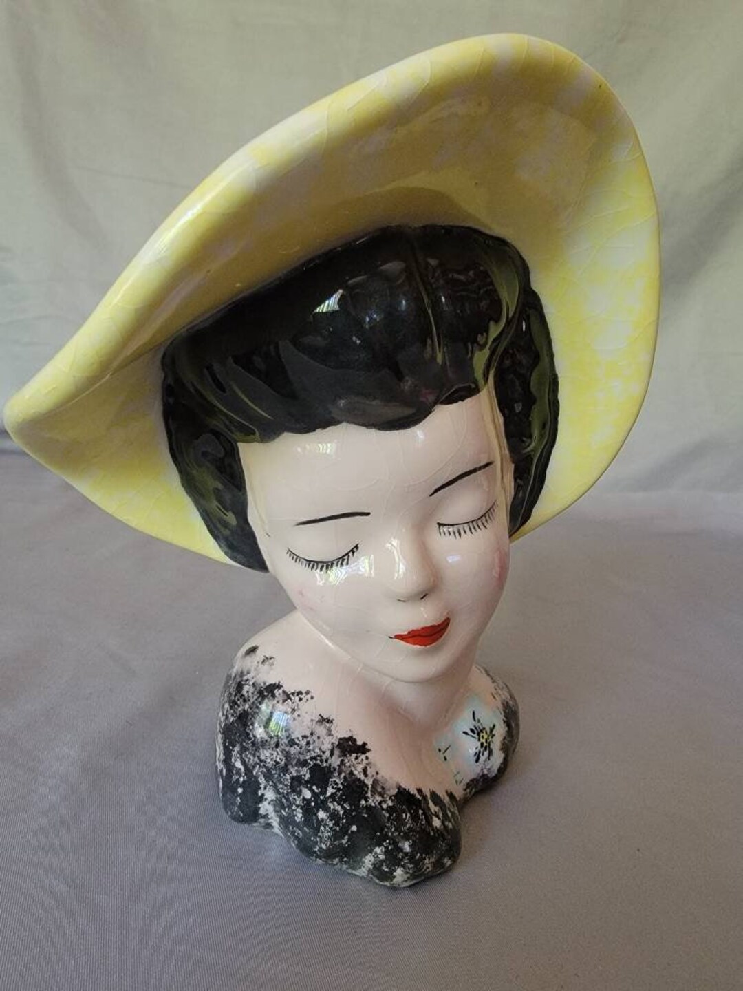 Rare Vintage Lady Head Vase - Etsy