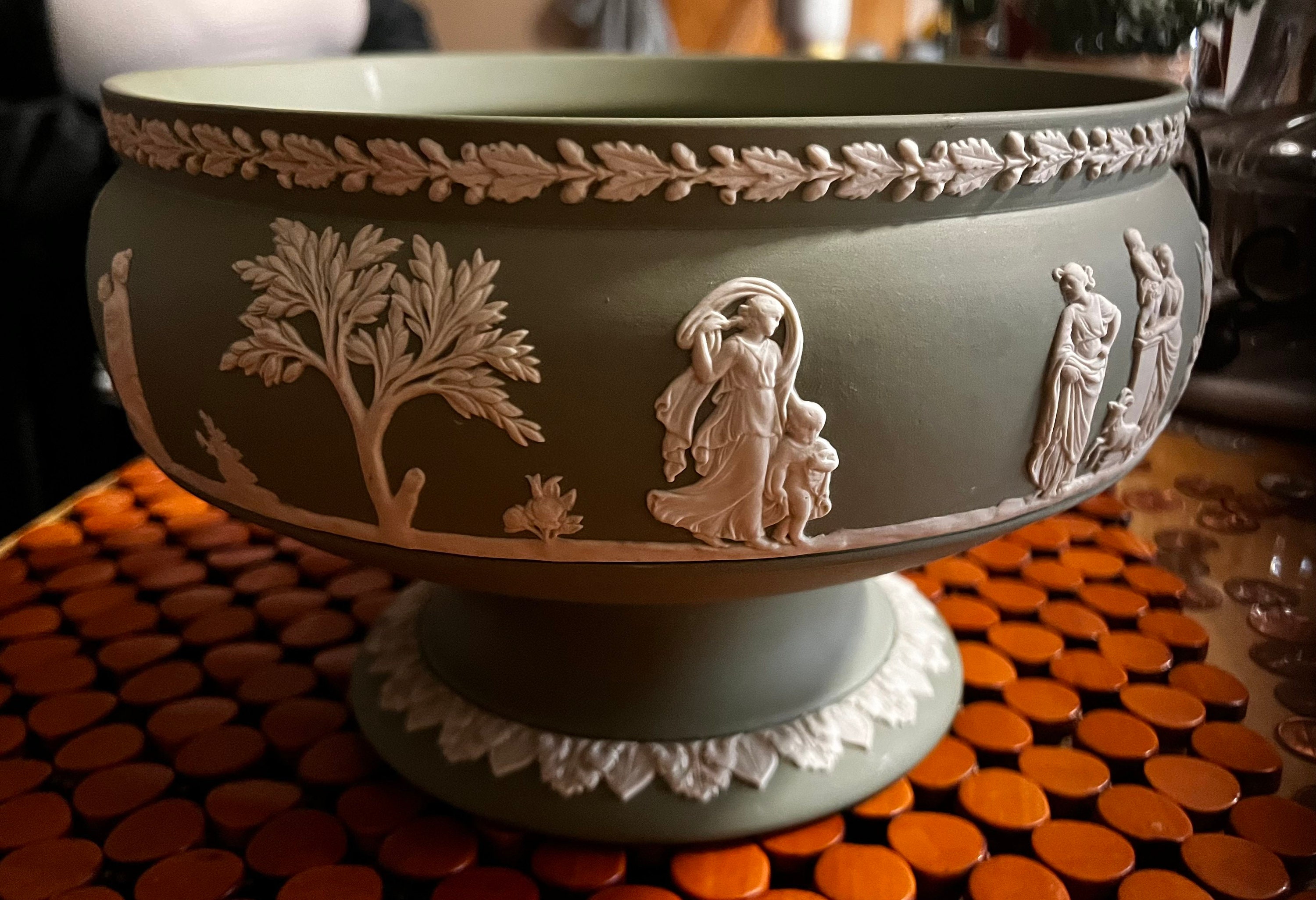 Wedge Wood Jasperware Sage Green Compost Bowl - Etsy