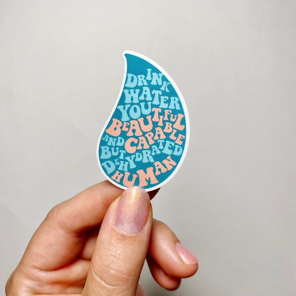 Drink Water Sticker - Etsy
