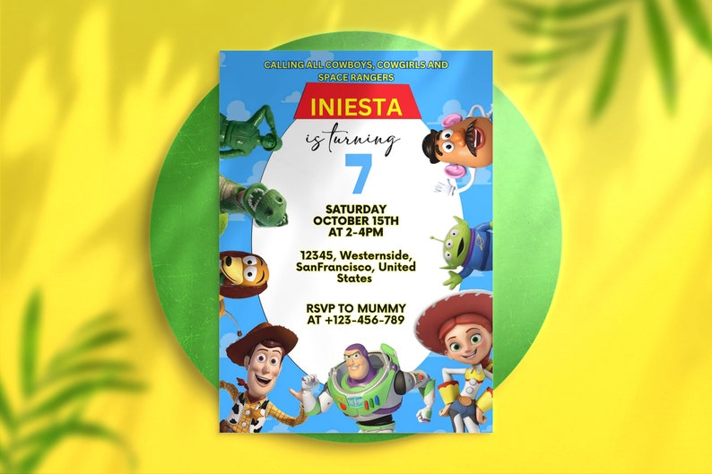 Editable Toy Story Birthday Invitation Template Kiddies - Etsy