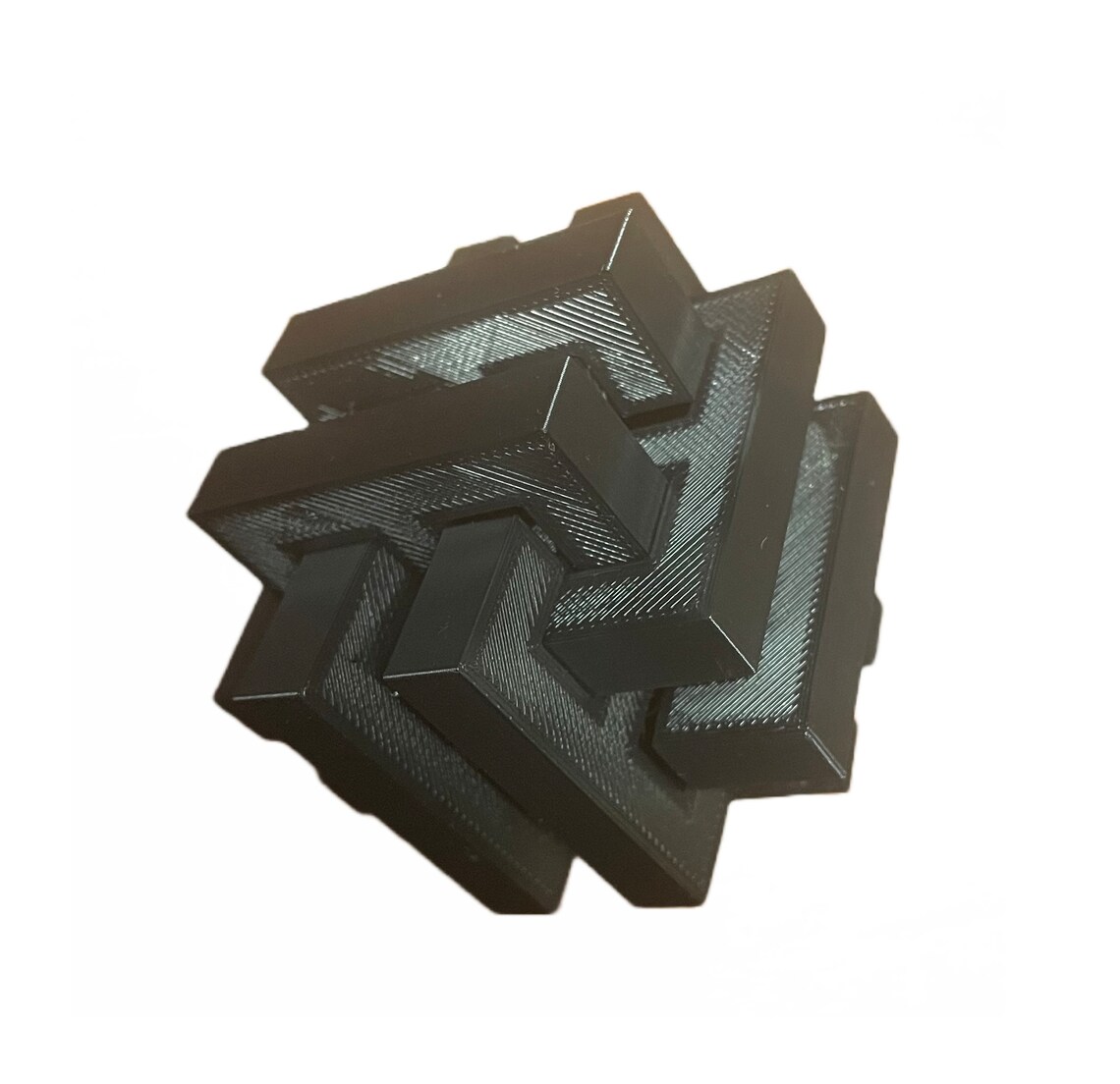 3D Printed Gordian Knot Puzzle Cube - Interlocking Brain Teaser Toy ...