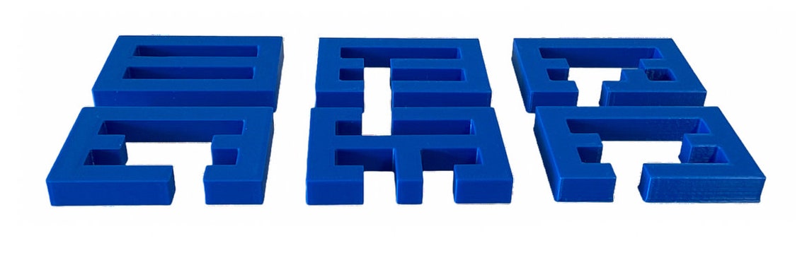 3D Printed Gordian Knot Puzzle Cube - Interlocking Brain Teaser Toy ...