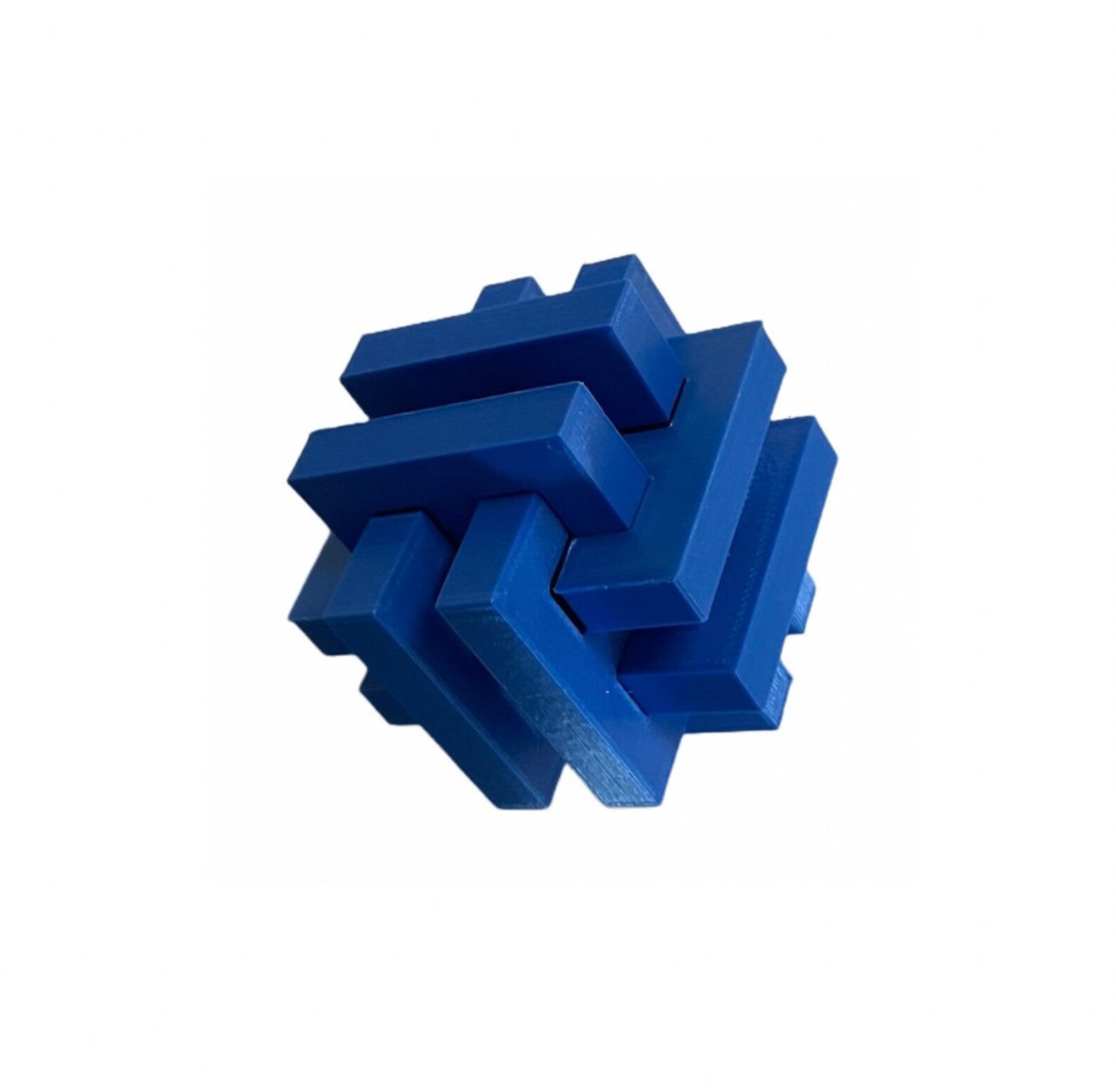 3D Printed Gordian Knot Puzzle Cube - Interlocking Brain Teaser Toy ...