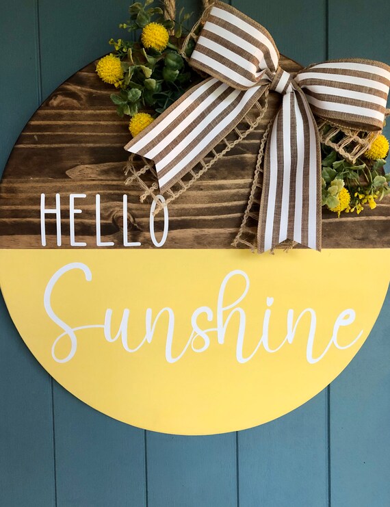 Home Décor Home & Living Wreaths & Door Hangers Wooden Sunshine Door ...