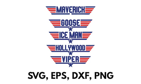 Top Gun Pilot Names SVG Top Gun Call Signs Top Gun Batchelor - Etsy Finland