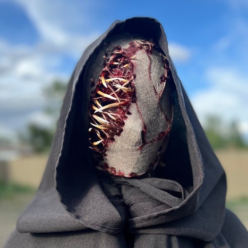 Skinned Face Scary Halloween Mask - Etsy