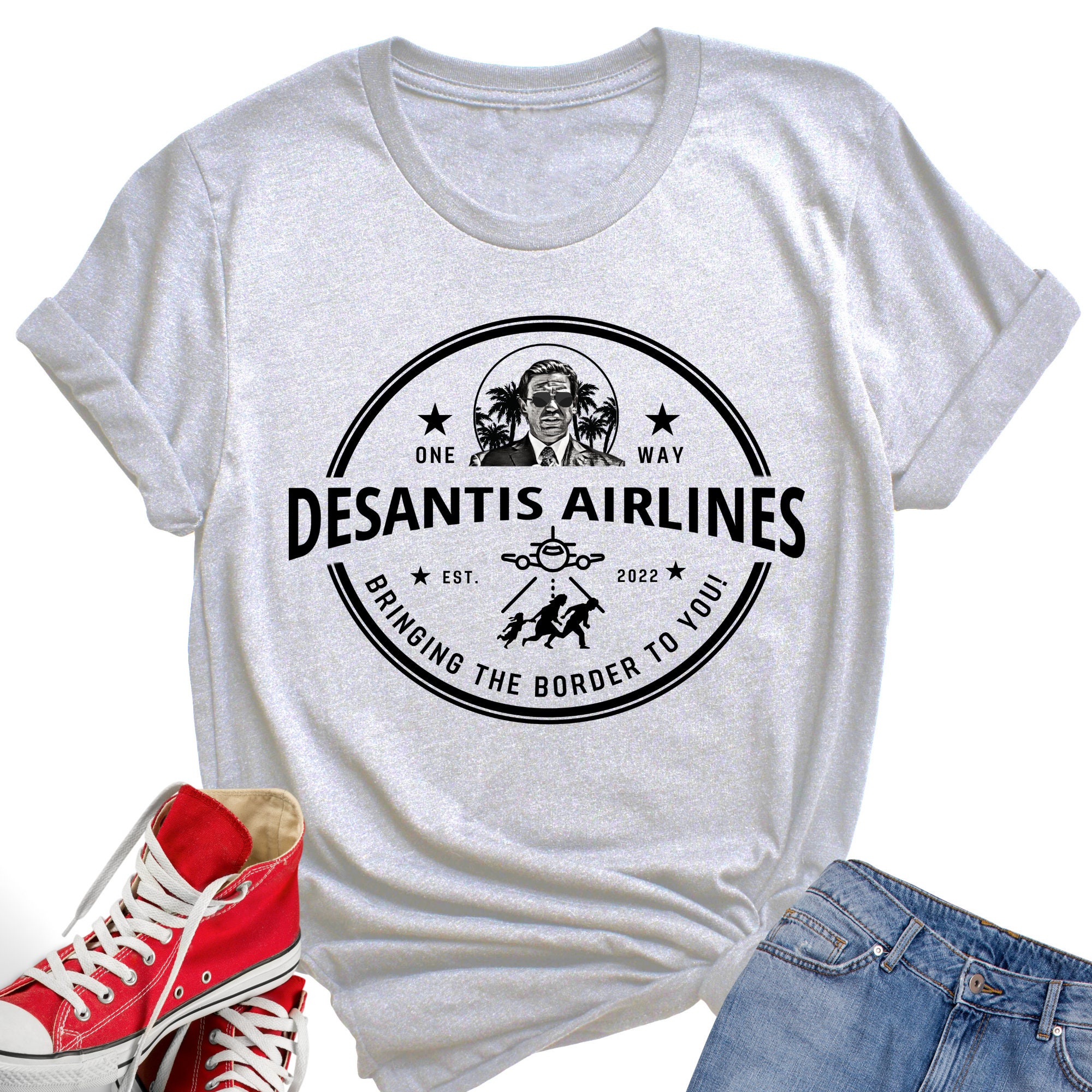 DeSantis Airlines Shirt, Ron DeSantis T-Shirt, Political Meme T-Shirt ...