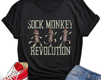 Sock Monkey T Shirt - Etsy