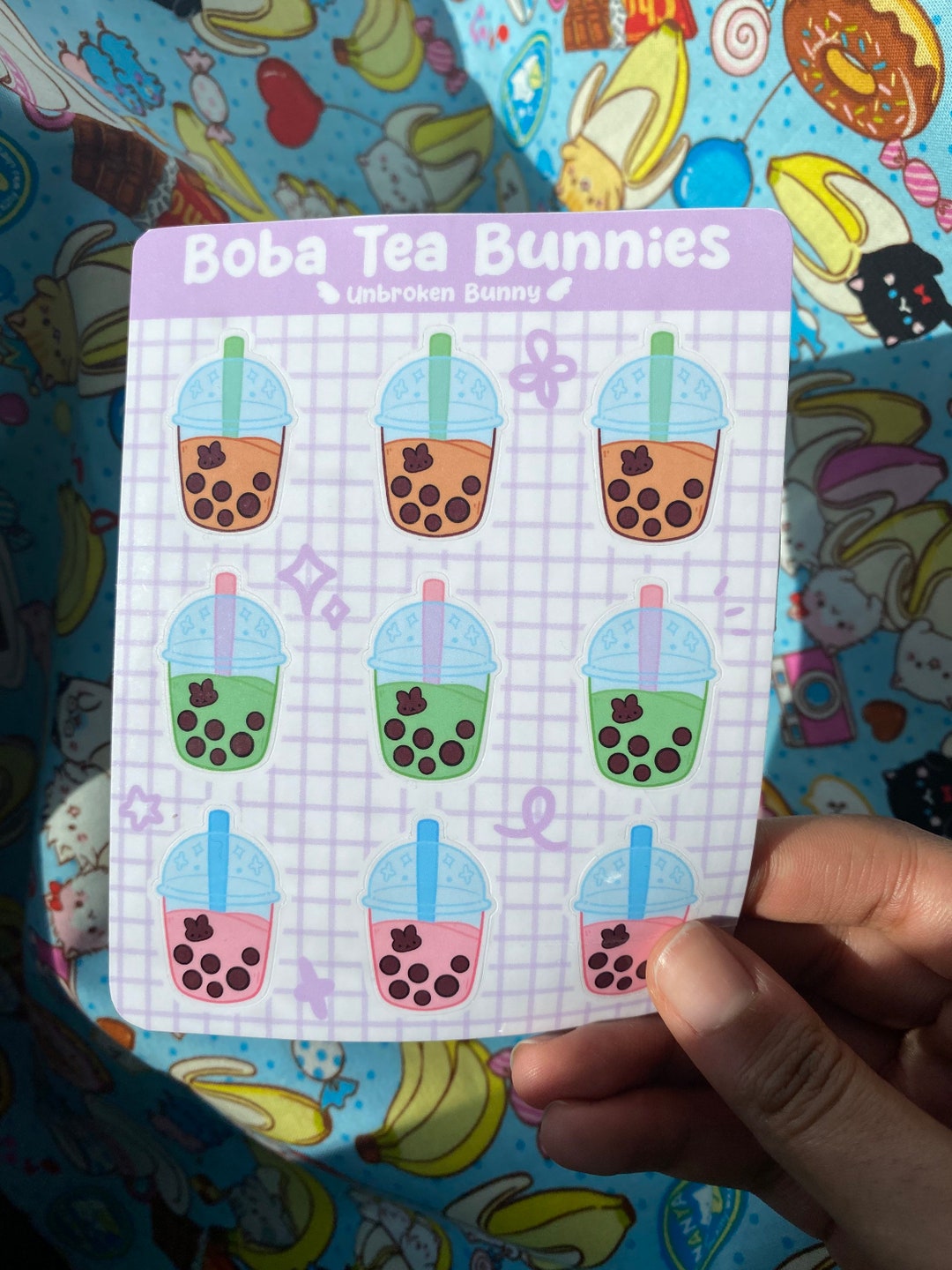 Boba Tea Bunnies Vinyl Sticker Sheet Planner Stickers - Etsy