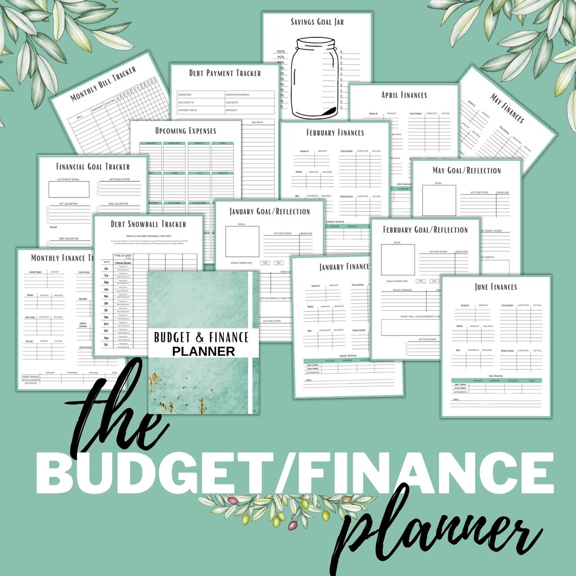 Finance Planner BUNDLE! Budget Planner Templates, Financial Savings ...