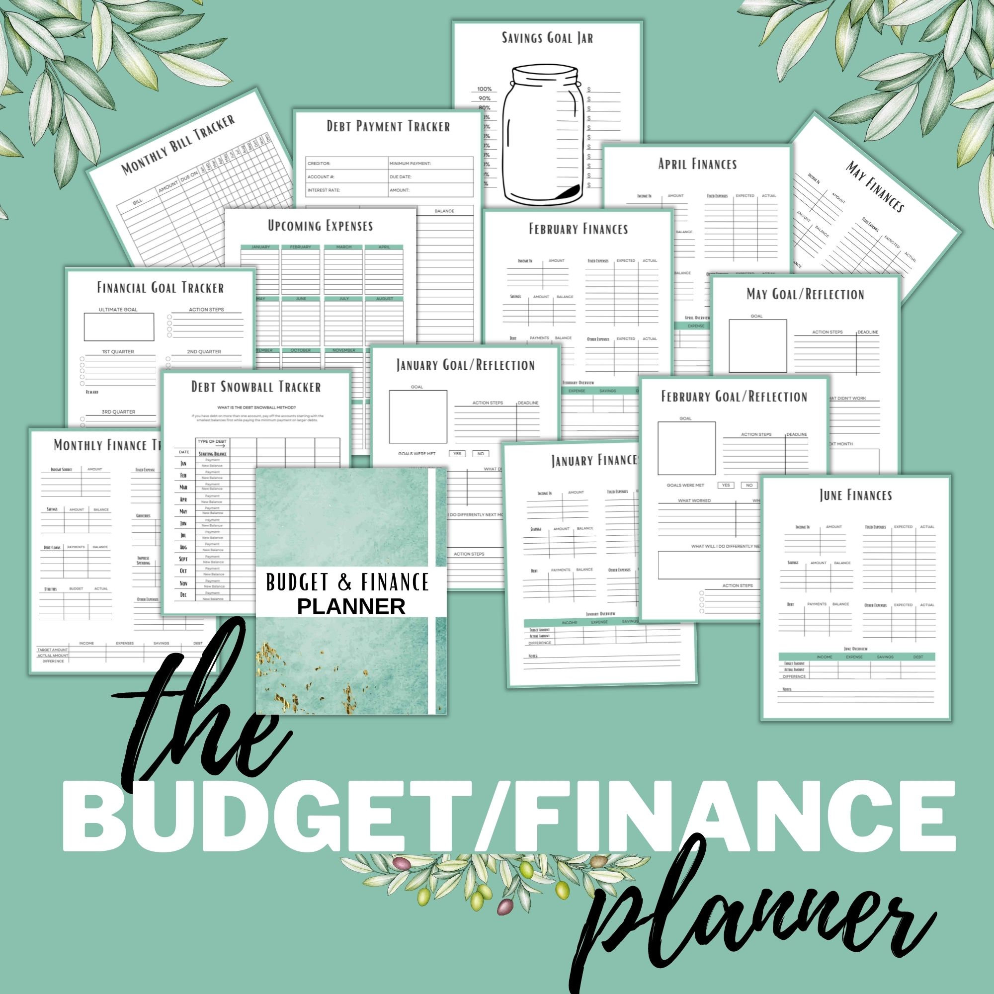 Finance Planner BUNDLE! Budget Planner Templates, Financial Savings ...