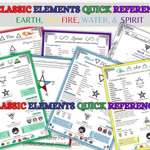 Five Classical Elements, Earth, Air, Fire, Water, Spirit, BOS ...