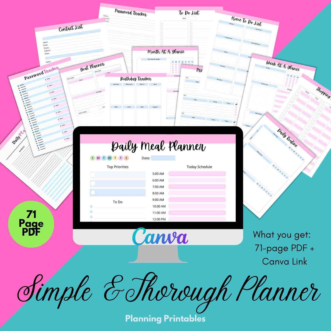 Simply Planning Printable | Everyday Life Planner | Goal Setting ...