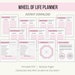 Wheel of Life Printable Planner, Life Circle, Self Improvement, Self ...