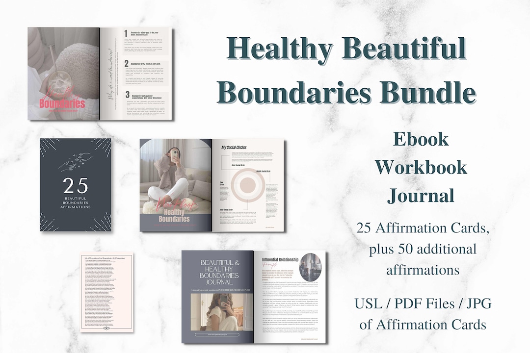 Healthy Beautiful Boundaries Printable Bundle Ebook Workbook Journal ...