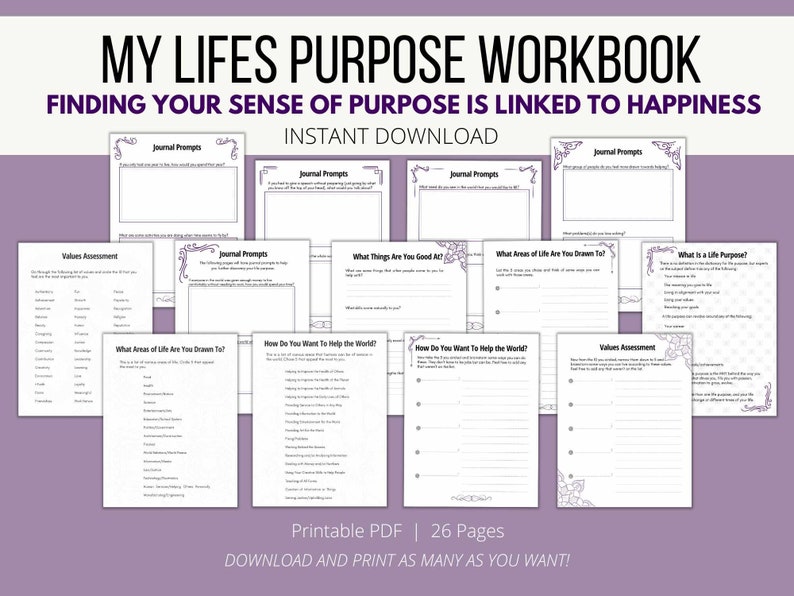 Find Your Life Purpose, Passion, Career Path, Soul Purpose, Printable ...