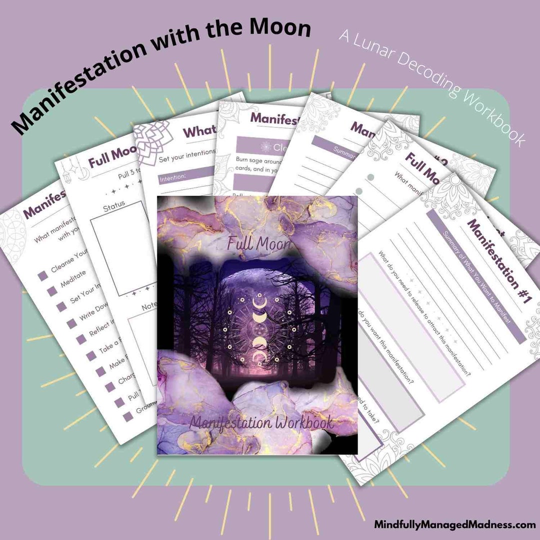 New & Full Moon Manifestation an Tarot Workbook, Horoscope, Chakra ...