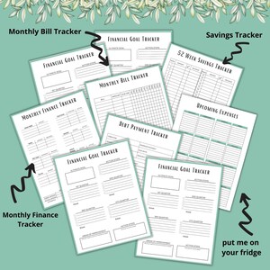 Finance Planner BUNDLE! Budget Planner Templates, Financial Savings ...