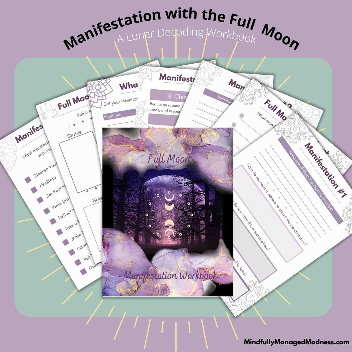 New & Full Moon Manifestation an Tarot Workbook, Horoscope, Chakra ...