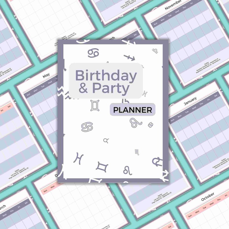 Zodiac Birthday & Party Planner Printable - Etsy
