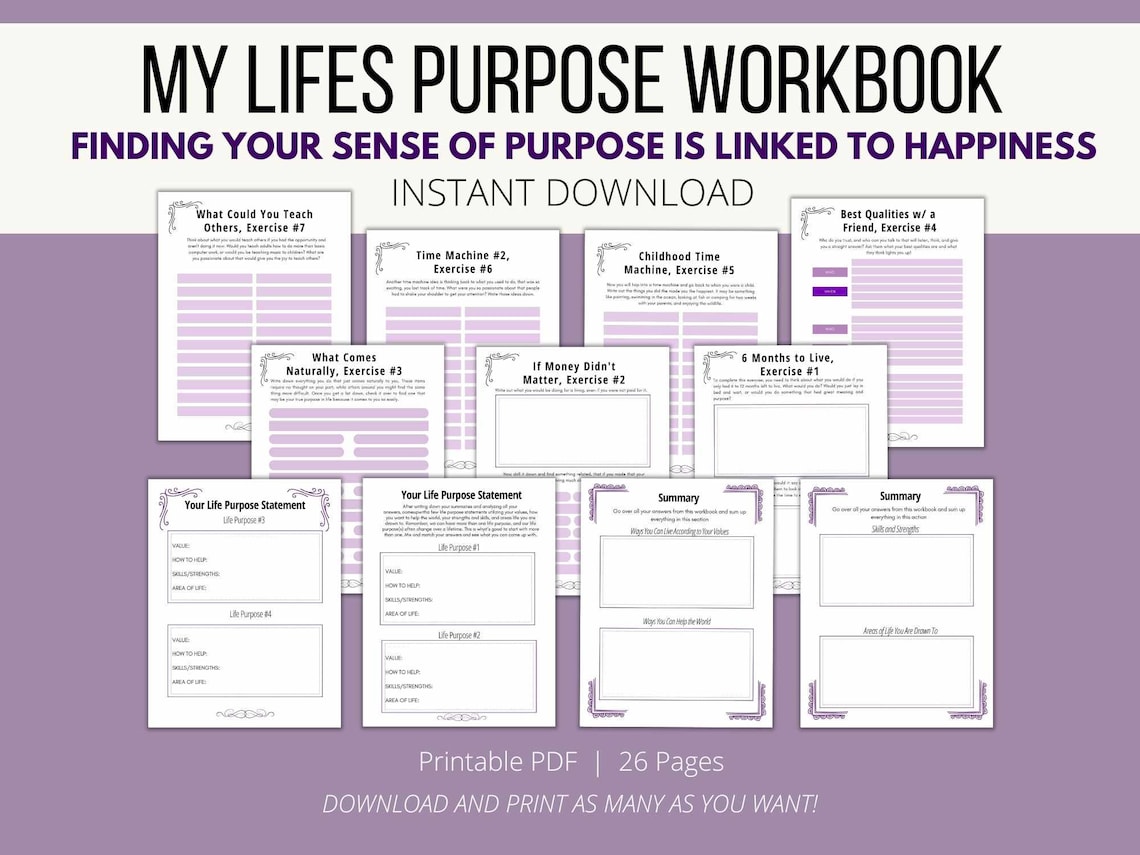 Find Your Life Purpose, Passion, Career Path, Soul Purpose, Printable ...