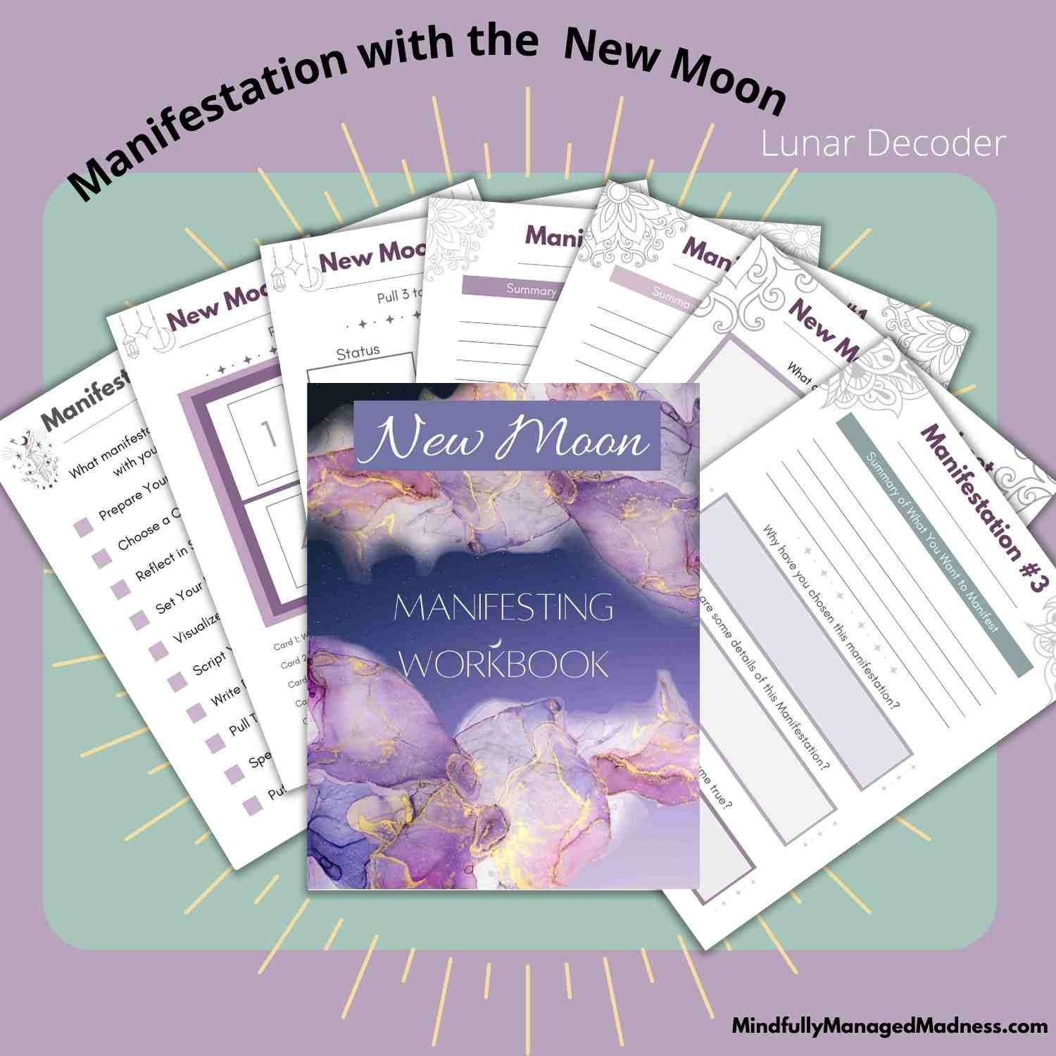 New & Full Moon Manifestation an Tarot Workbook, Horoscope, Chakra ...