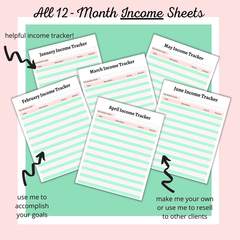 Budget/finance Planner, Canva Template & PDF - Etsy