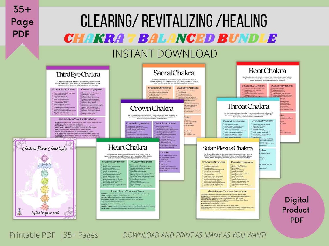 Chakra Cheat Sheets, Chart Guide, Printable Chakra Poster, Chakra Gift ...