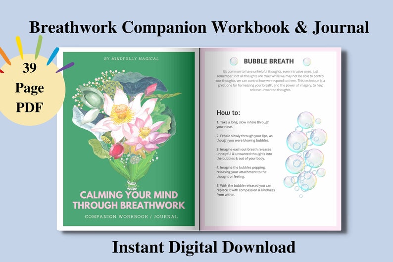 Breath-work Printable / Calming Your Mind Body Spirit With Breathe ...