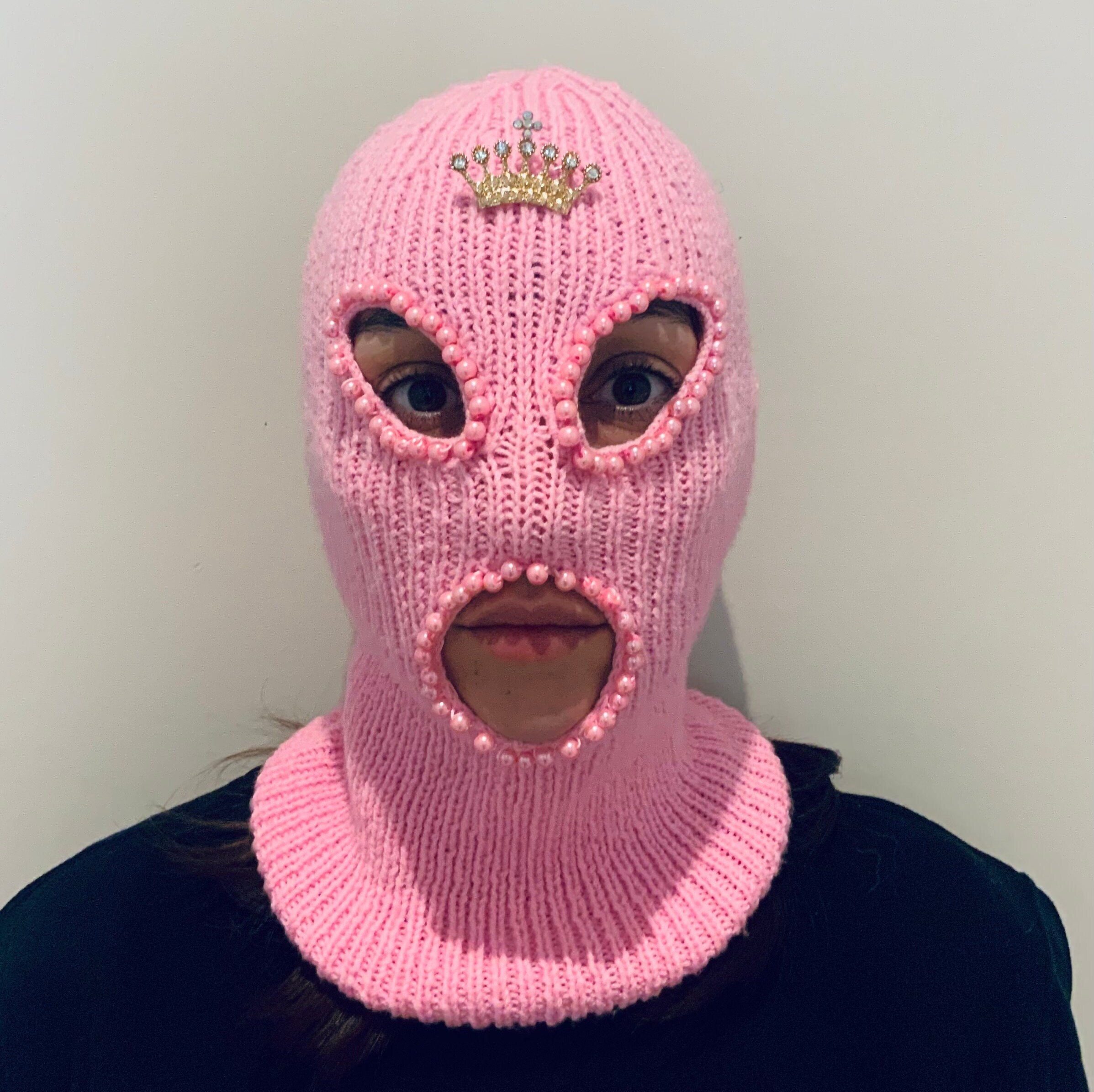 Full Face Covering Crochet Balaclava, Face Mask, Knitted Balaclava ...