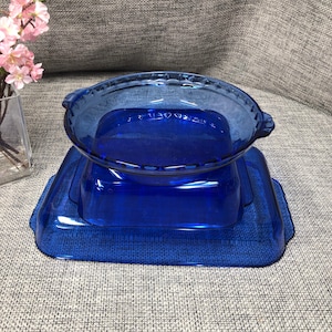 Vintage Pyrex Blue Bakeware Set: Casserole, Pie Plate, Loaf Pan - Etsy