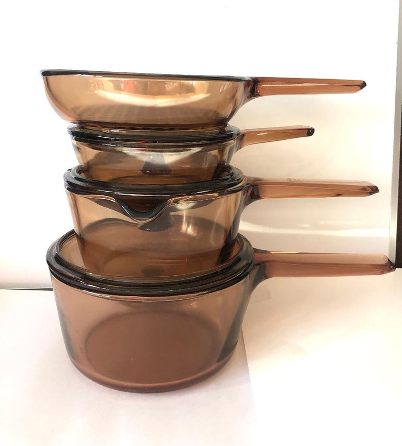 Vision Amber Cookware From 0.5L 1L 1.5L 2.5L 5L Pot Fry Pans - Etsy