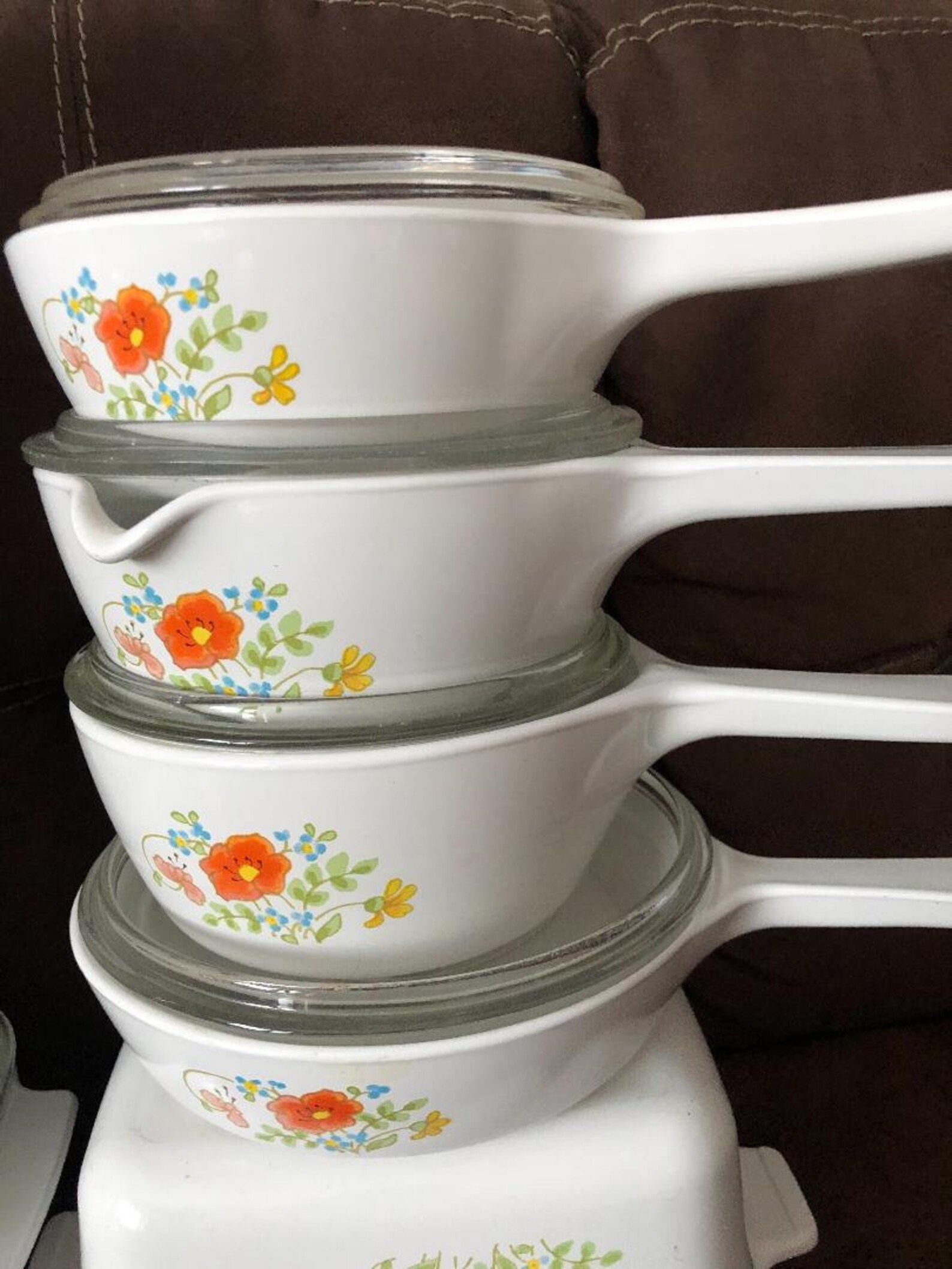 Corning Ware Wild Flower With Glass Lids Available Sizes From | Etsy