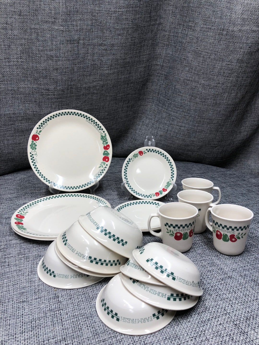 Corelle Farm Fresh Dinner, Desert Plates, Fruit, Cereal Bowls Mugs - Etsy