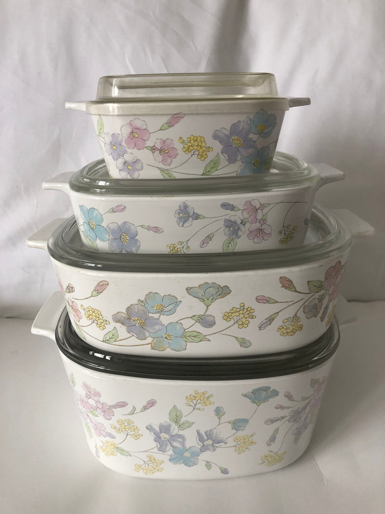 Corningware Pastel Bouquet Pattern 1QT to 2.5L Mini - Etsy