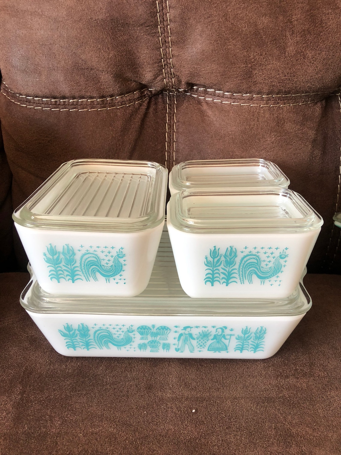 Pyrex Turquoise Cinderella Fridge Mixers Casserole Dishes - Etsy