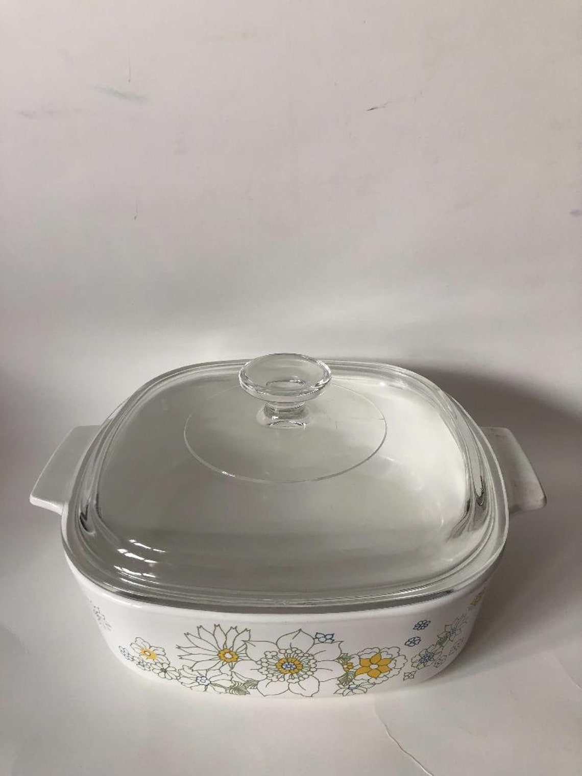 Corningware Yellow Flower Bouquet Floral Saucer to 4.5L - Etsy