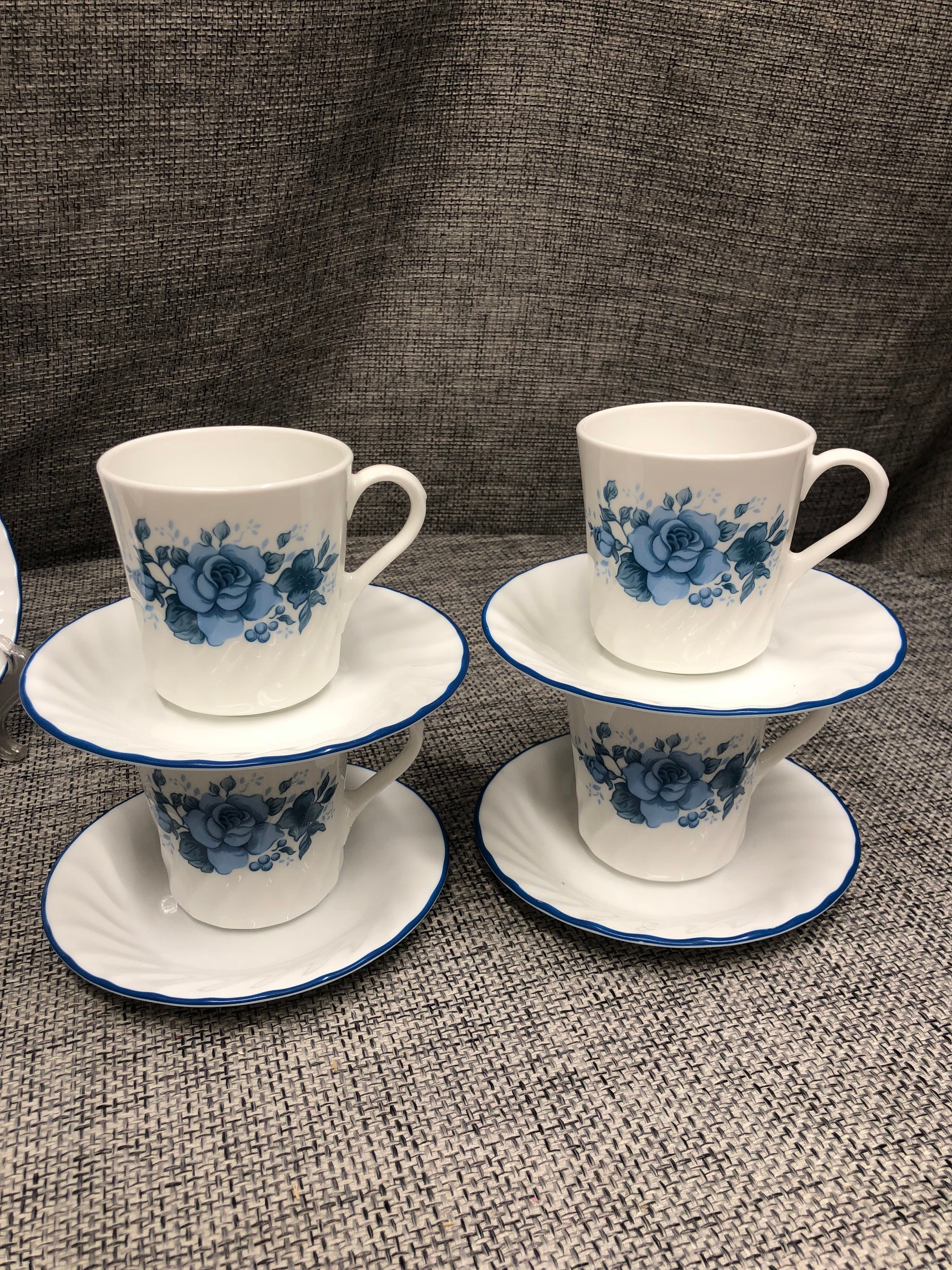 Corelle Blue Velvet Dinnerware Set: Plates, Bowls, Mugs - Etsy