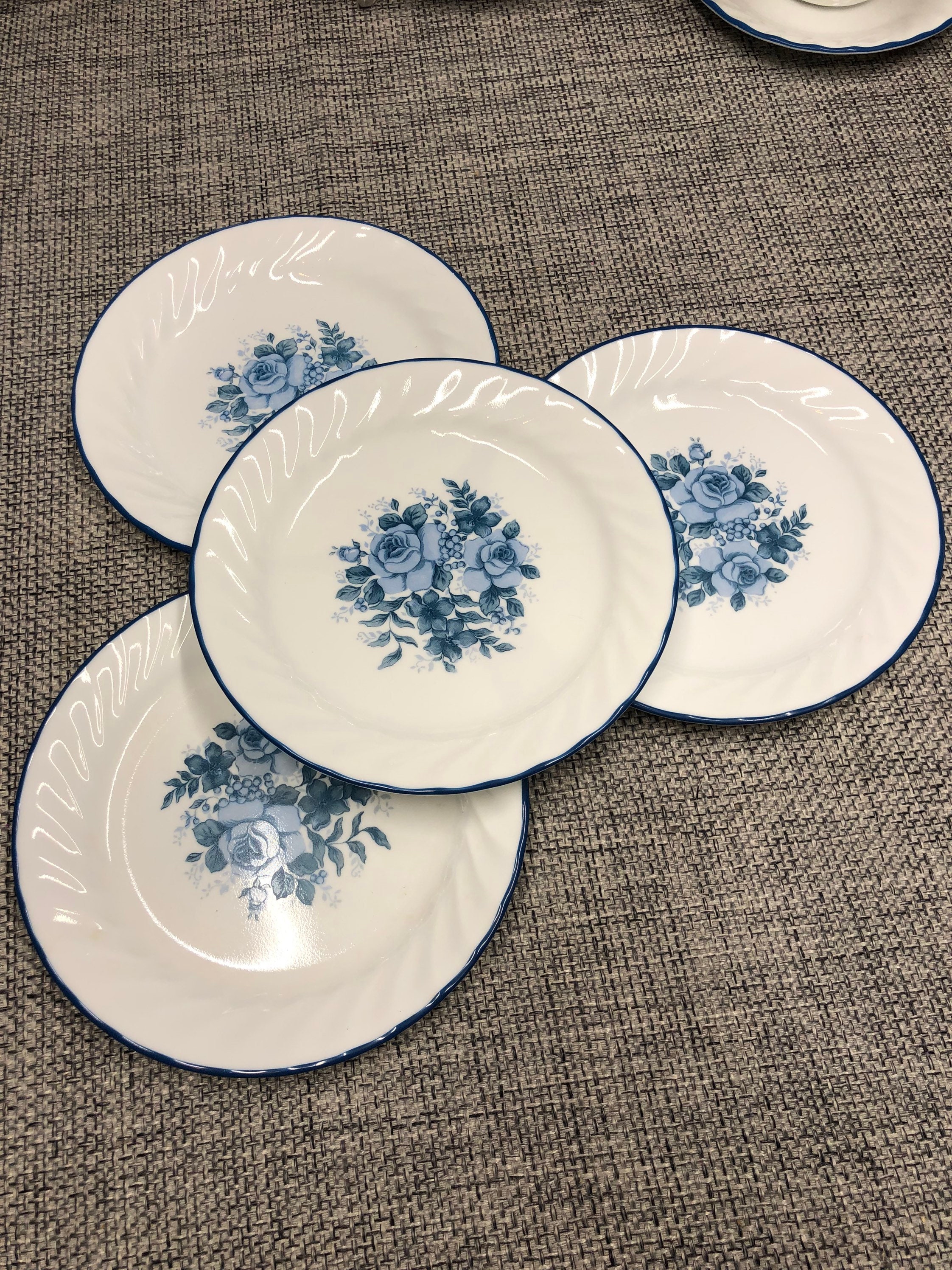 Corelle Blue Velvet Dinnerware Set: Plates, Bowls, Mugs - Etsy
