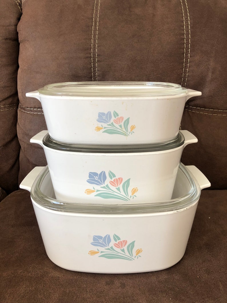 Corningware Friendship + English Meadow Casserole, Stove Top Baking ...