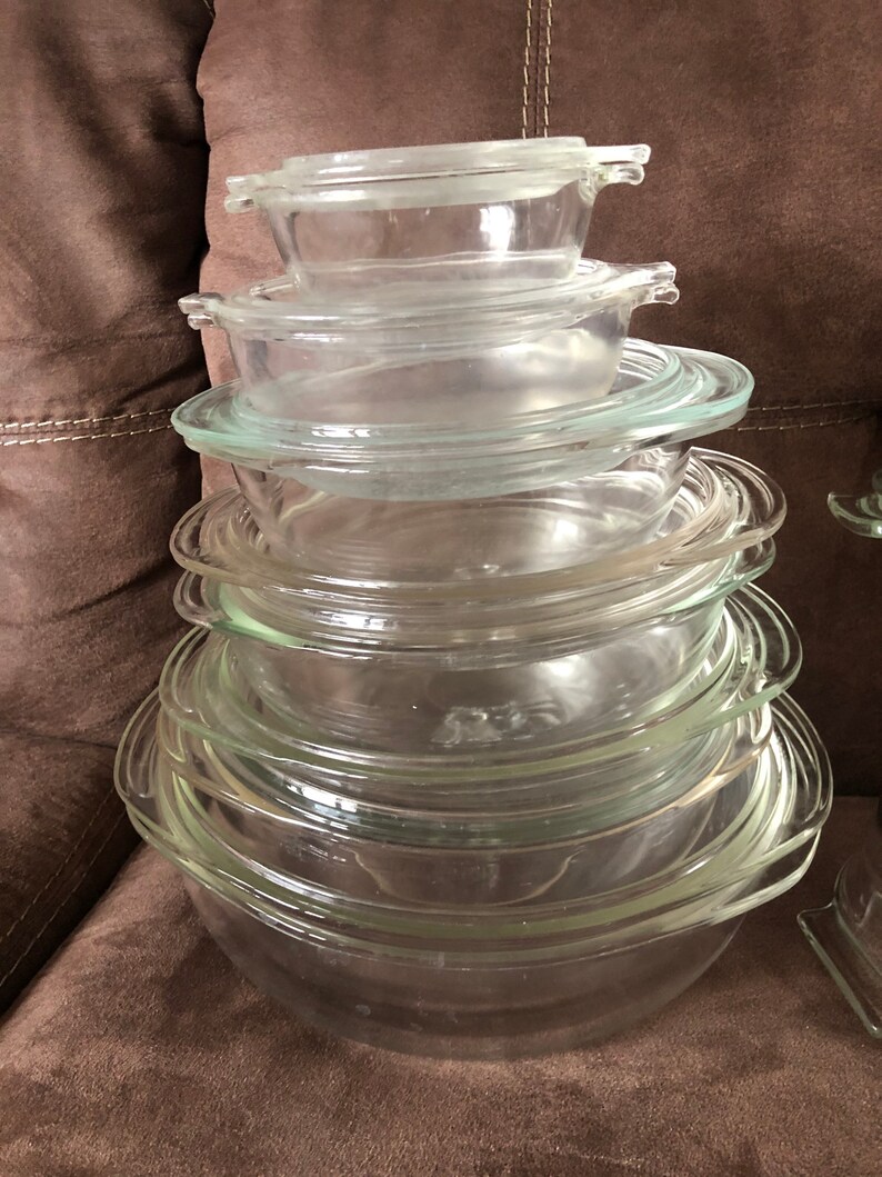 Pyrex Clear Glass Bowls: Bean Dishes, Oval Baking Dishes - Etsy