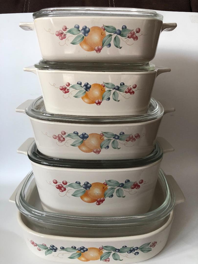 Corningware Abundance Pattern Casserole Baking Dishes - Etsy