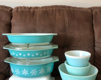 Turquoise Pyrex | Etsy